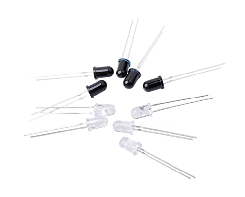 CentIoT - 10PCs 850NM 5 Pairs 5mm Universal LED IR Infrared Emitter Em ...