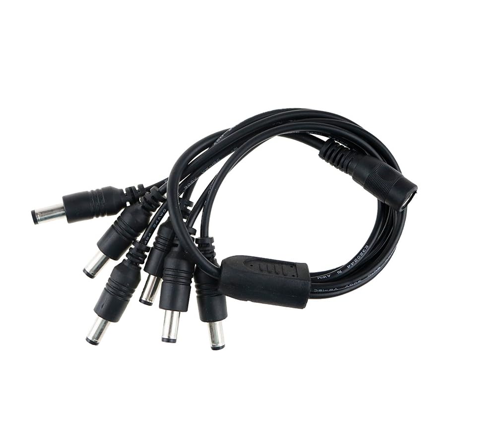 CentIoT - DC Male Jack 1 to 6 way Female Plug - Y Splitter Power Cable ...